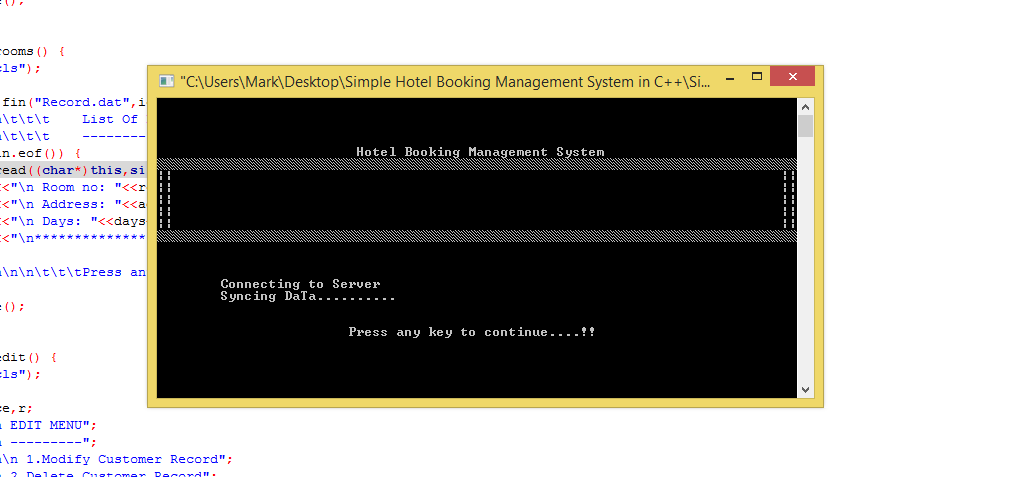Simple Hotel Booking Management System in C++ Free Source Code | SourceCodester